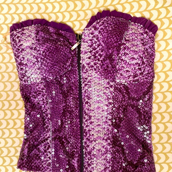 Tops | Womens Sequin Bustier Corset Snakeskin Pattern | Poshmark
